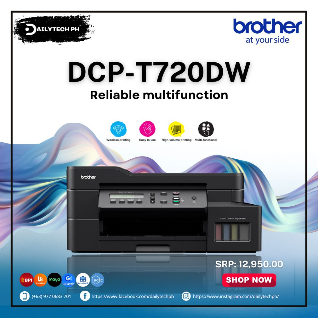 Brother DCP-T720DW Ink Tank Printer | Shopee Philippines