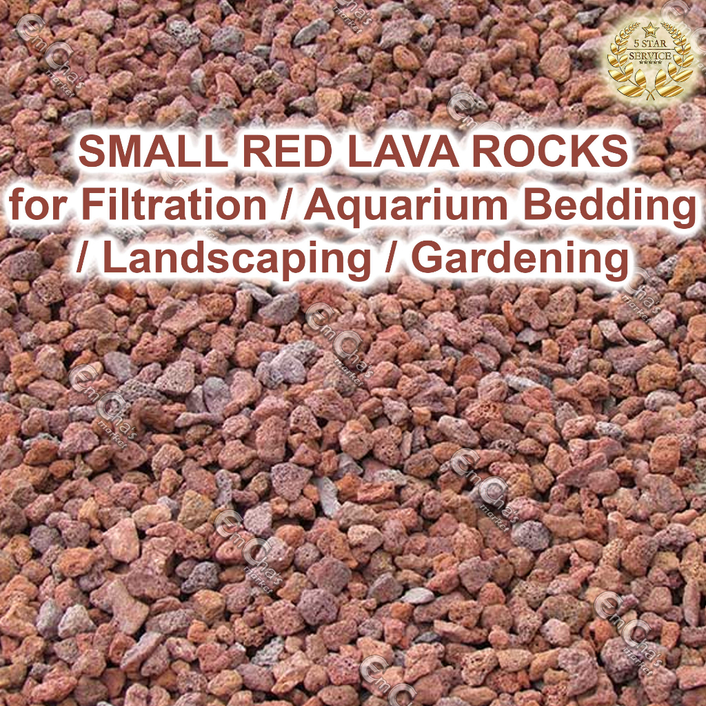 JTC 1kg RED Lava Rocks(CHOOSE SIZE)Volcanic Rock Decorations Aquarium ...