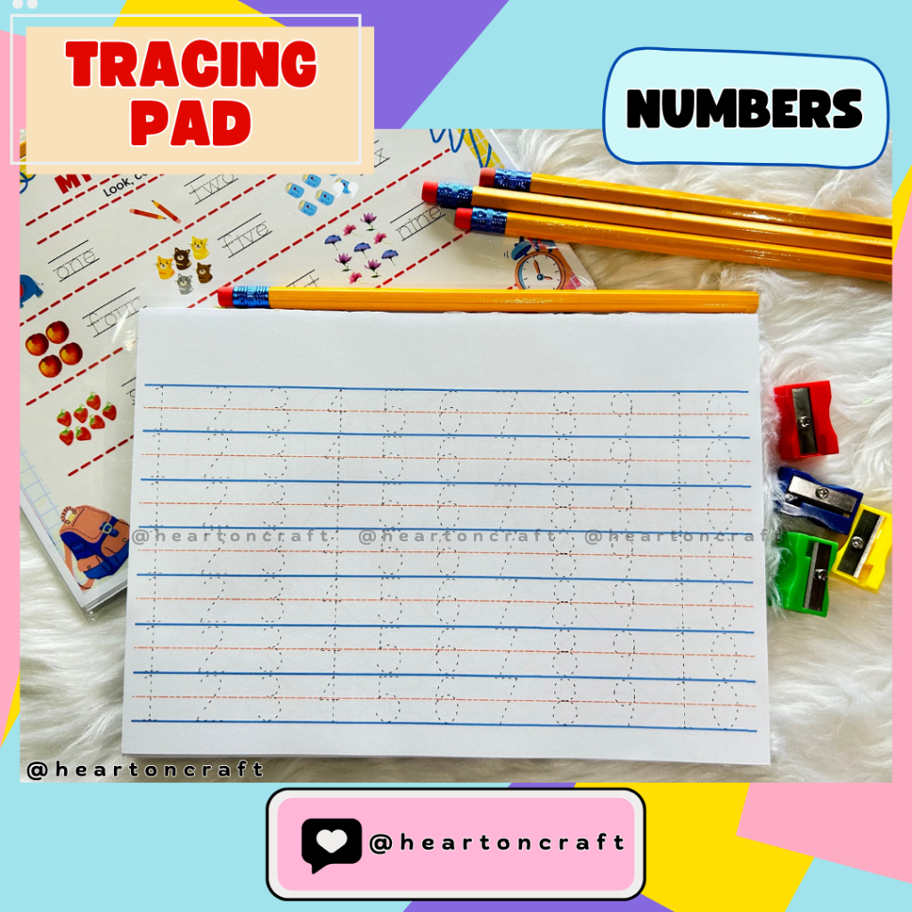 TRACING PAD for Kids ( Alphabet, Numbers, Shapes, Name, etc.) | Shopee ...