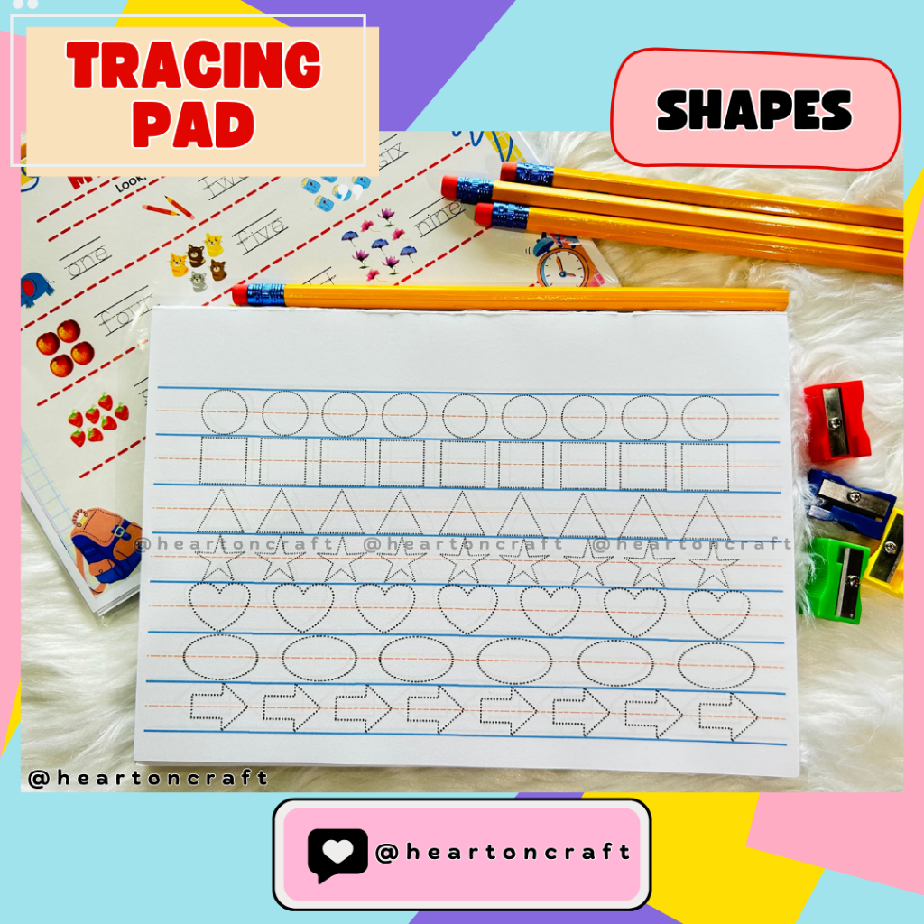 TRACING PAD for Kids ( Alphabet, Numbers, Shapes, Name, etc.) | Shopee ...