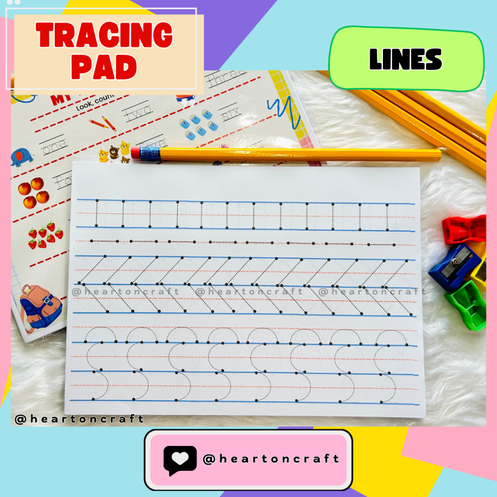 TRACING PAD for Kids ( Alphabet, Numbers, Shapes, Name, etc.) | Shopee ...