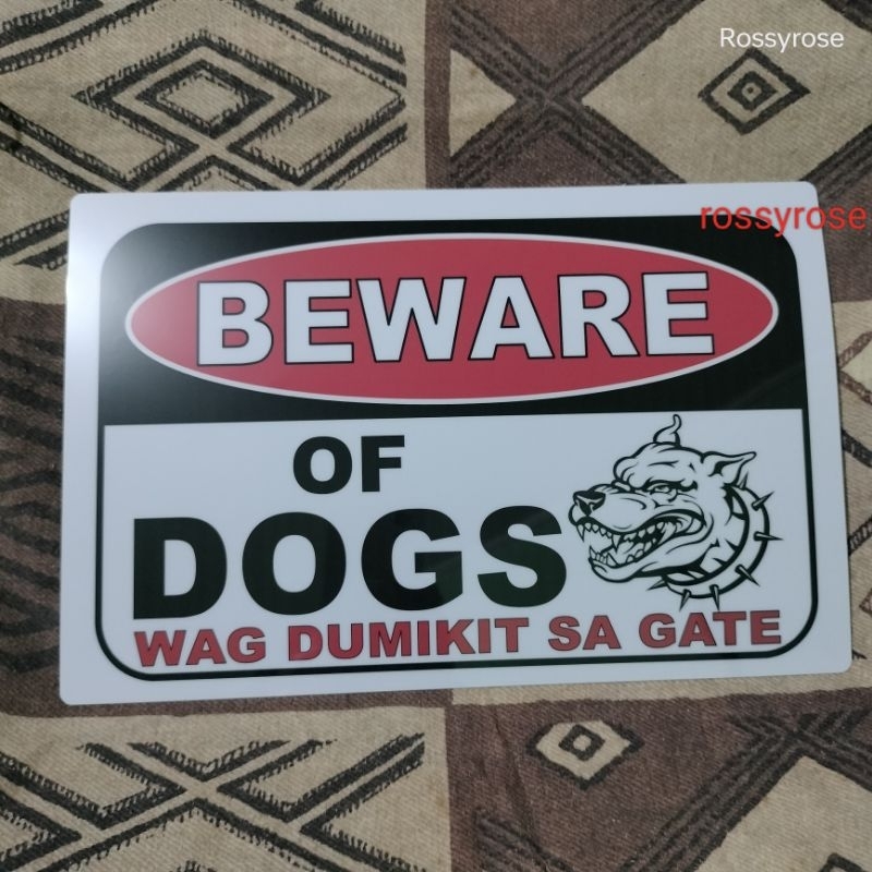 PVC Wag Dumikit Sa Gate PVC Plastic Signage (7.8x11 inches) | Shopee ...