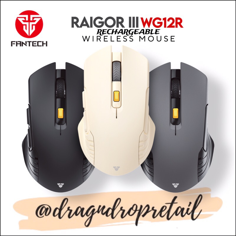 FANTECH RAIGOR III WG12R Rechargeable Wireless 2.4GHz Pro-Gaming and ...