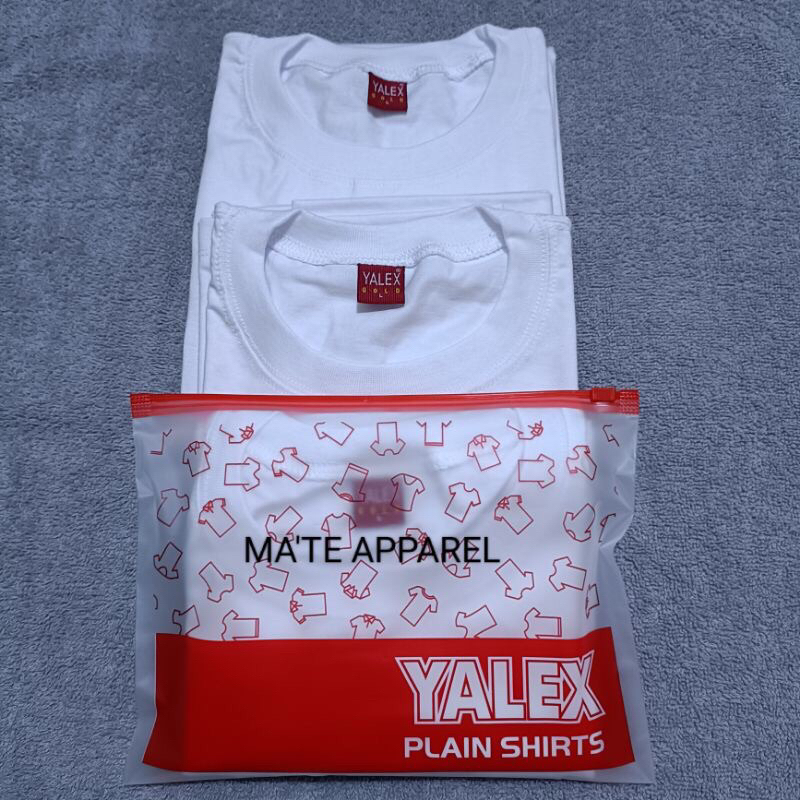 Round Neck YALEX plain white t shirts for adult RED LABEL | Shopee ...