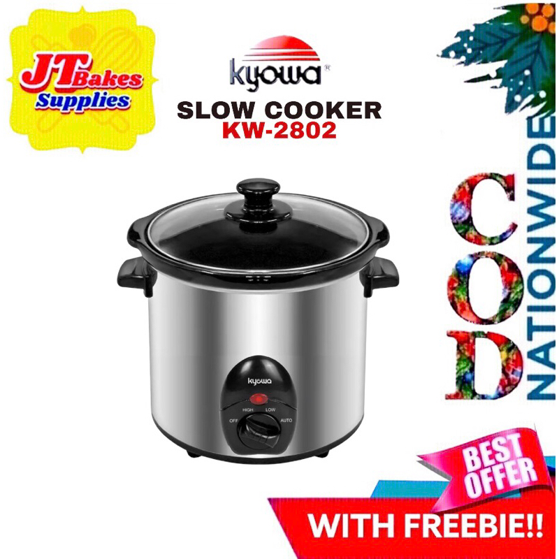 Kyowa Round Slow Cooker Ceramic Inner Pot 3 liters KW-2802 with Freebie ...