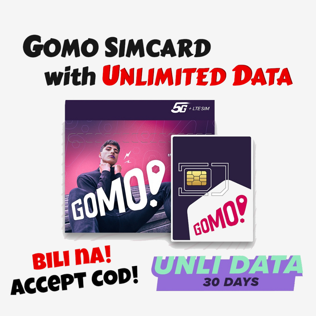 GOMO SIM 30DAYS UNLI DATA | Shopee Philippines