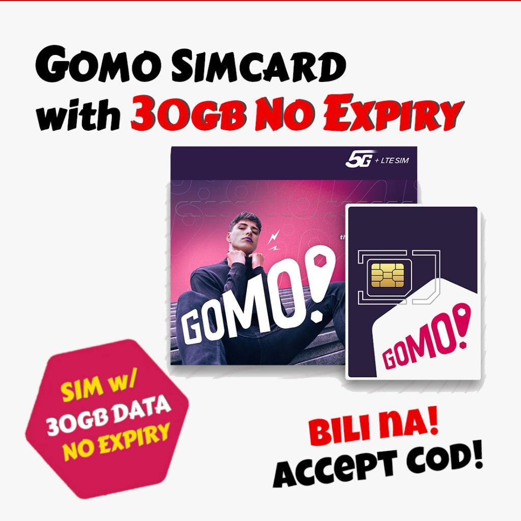 Gomo Sim Card With 30gb Data No Expiry Data Shopee Philippines 