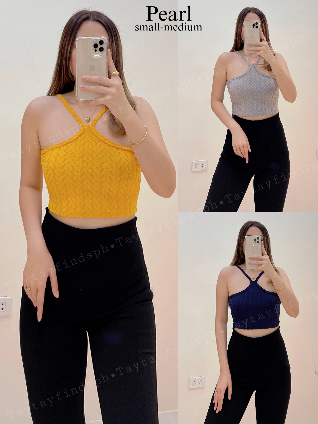 PEARL TANK EMBOSSED TOP | taytayfindsph | Shopee Philippines