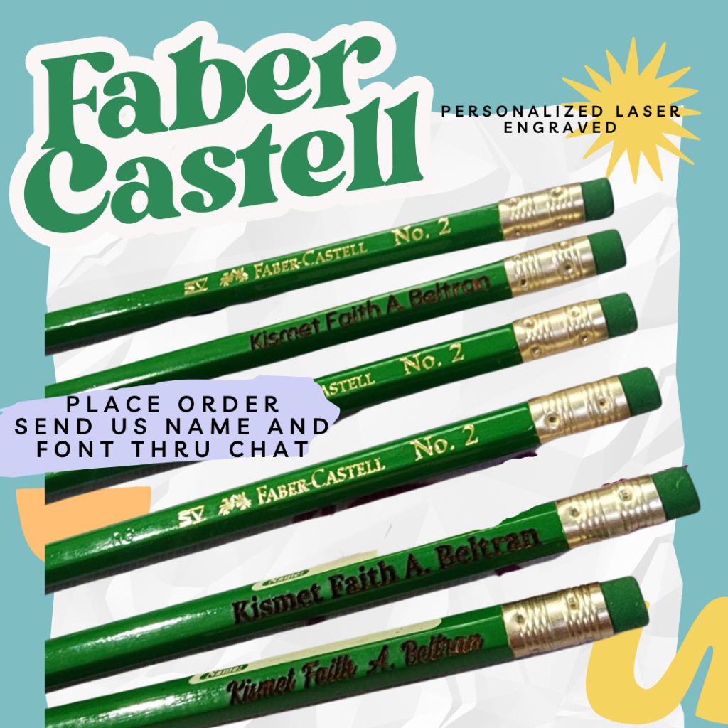 Faber Castell No. 2 - Personalized ENGRAVED Pencil | Shopee Philippines