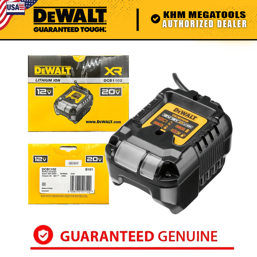 Dewalt DCB1102 12V/20V Multi Voltage Li-Ion Compact Battery Charger ...