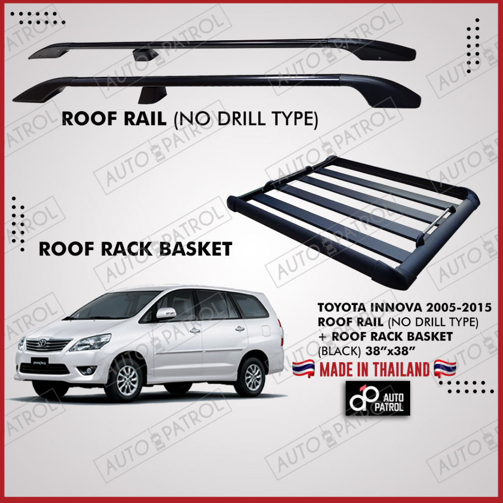 TOYOTA Innova 324 2005-2015 Roof Rack Carrier 38"x38" & Roof Rail (NO ...