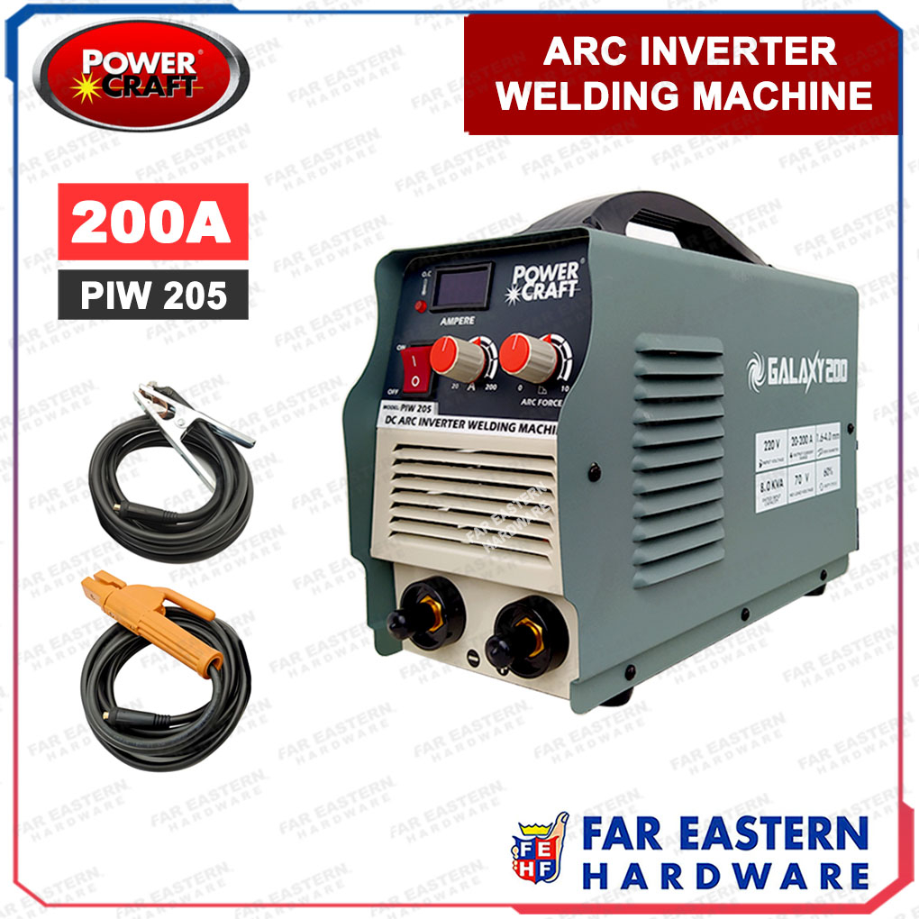 POWERCRAFT Arc Inverter Welding Machine 200A PIW 205 | Shopee Philippines