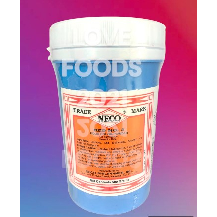 NECO RED NO. 3 500gms (Powder | Food Color) | Shopee Philippines