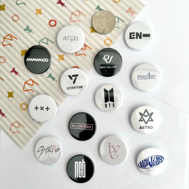Kpop Button Pin | 1.25 inches | Glossy Matte Glittery | Shopee Philippines