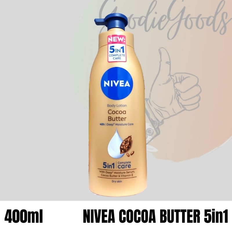 Nivea Cocoa Butter 5in1 (Complete Care) Body Lotion 48h Deep Moisture Care 400ml (EXP. 2026 ...