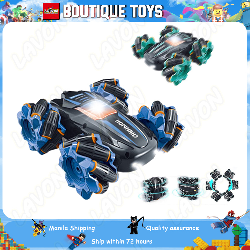 360 rotate remote control double side flips RC stunt car toy stunt ...