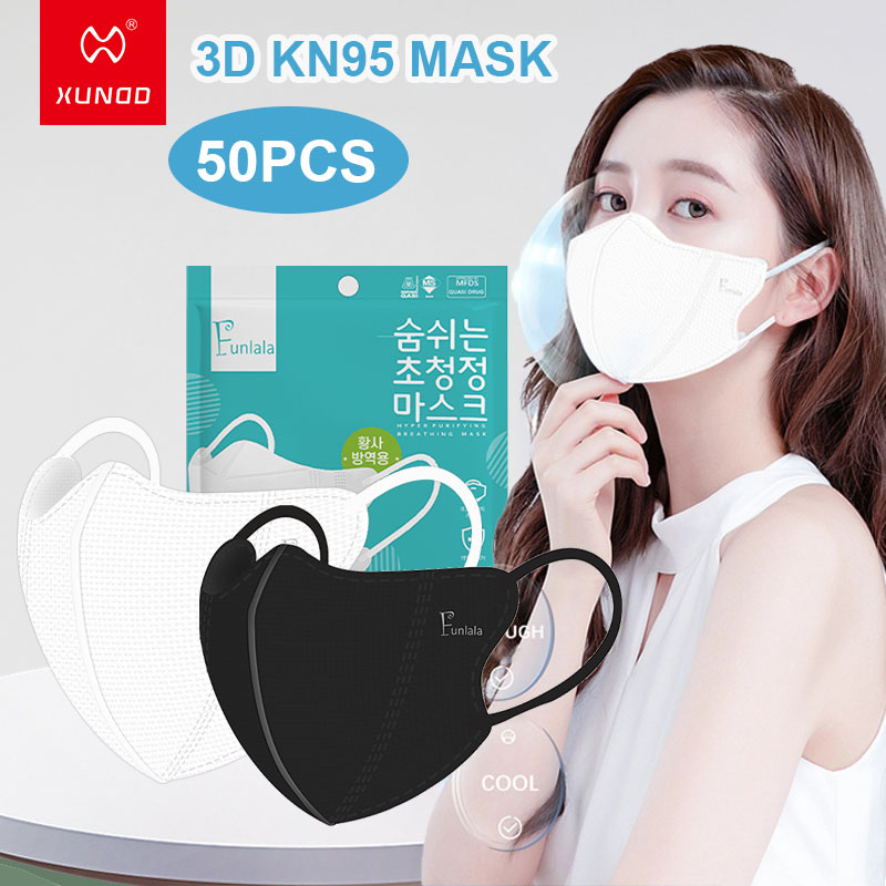 XUNDD 50PCS 3D MASK Korean Beauty FACE MASK 3ply Face-lifting Butterfly ...