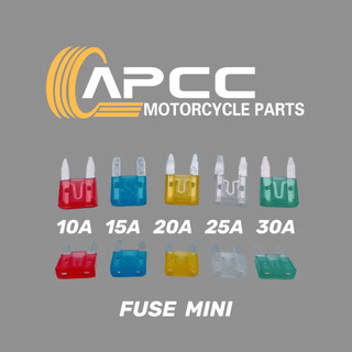 MOTORCYCLE 1PCS FLAT BLADE FUSE STANDARD/MINI 10A/15A/20A/25A/30A ...