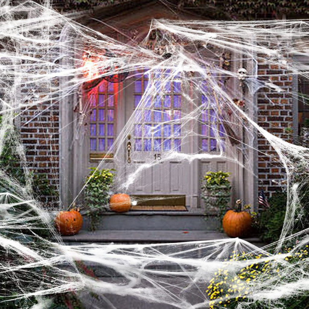 Spider Web Stretchy Artificial Cobweb Halloween Decoration For Party ...