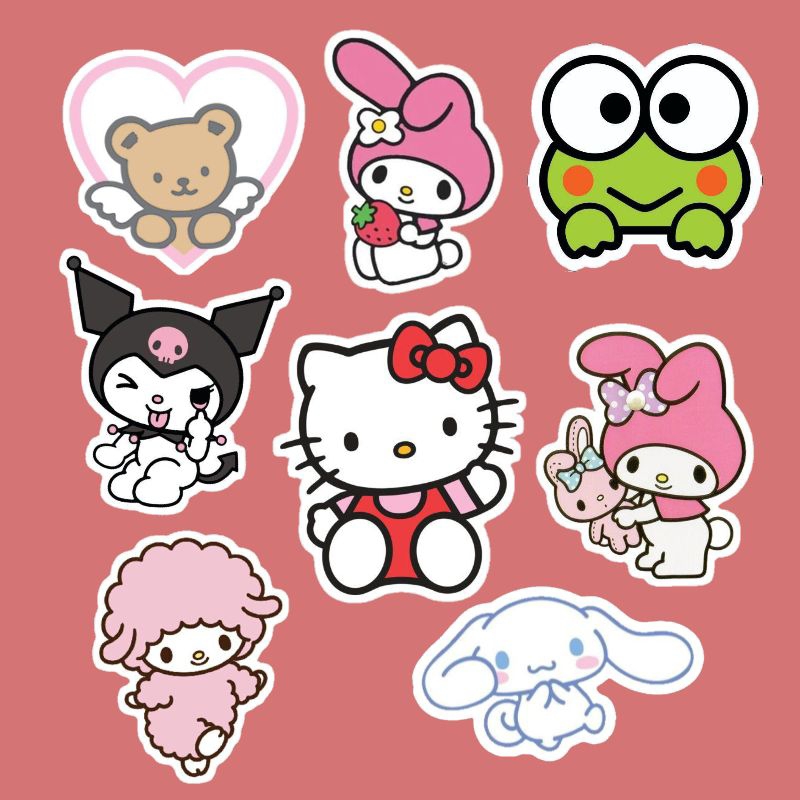 Sanrio Characters Stickers | Vinyl Matte Laminated Waterproof and ...