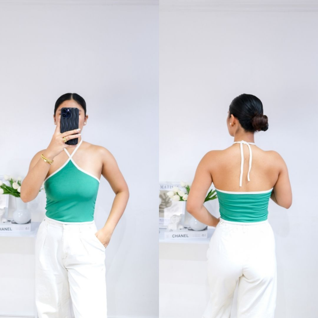 MMCLOTHING Cross Tie Backless Croptop | Shopee Philippines