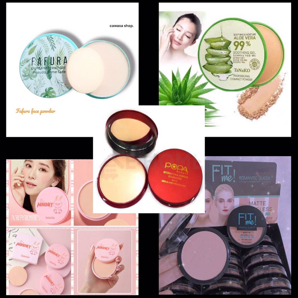 COMPACT POWDER Aloe Vera,POPA,FiT Me,Fafura,Lamelia POWDER | Shopee ...