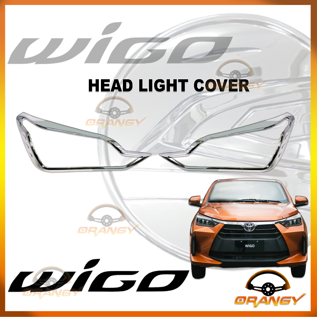 ALL NEW Toyota Wigo 2023 to 2024 Headlight set cover Chrome ( car ...