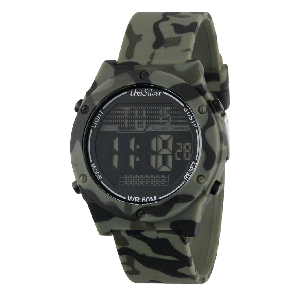 UniSilver TIME Men's Camouflage Digital Rubber Watch KW4515-1002 ...