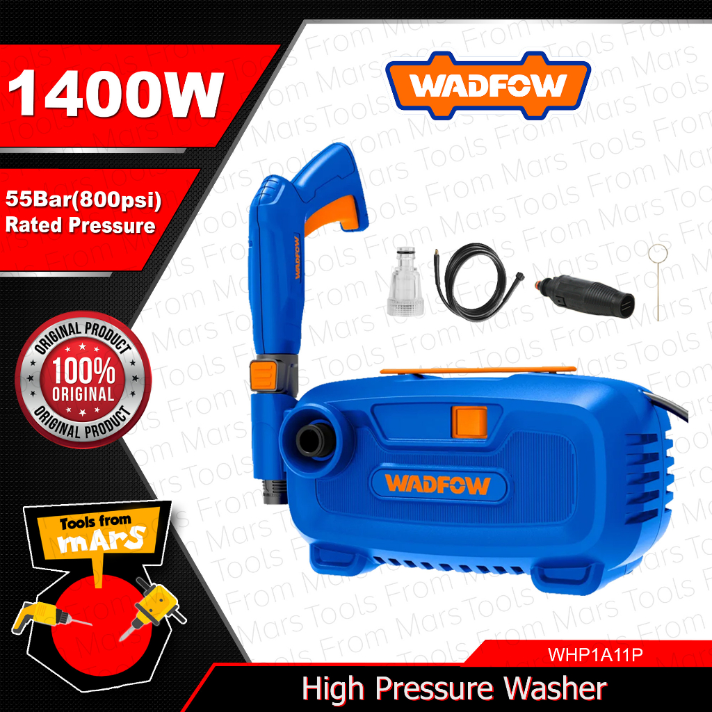 WADFOW High Pressure Washer 1400W Car Wash Machine Power Spray Water ...