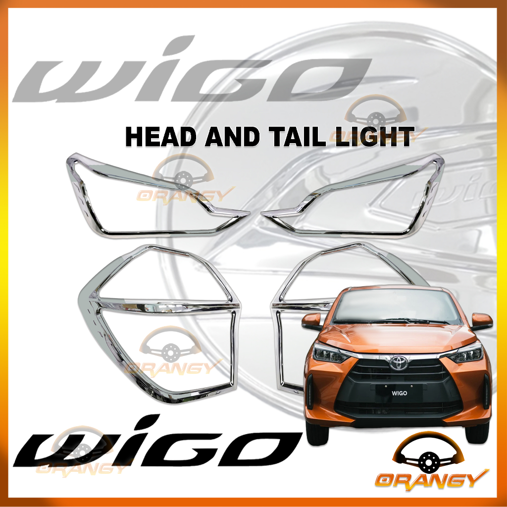ALL NEW Toyota Wigo 2023 to 2025 Headlight and Taillight Cover Chrome ...