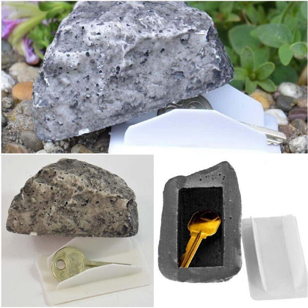 Key Storage Box for Outdoor Spare Key House Safe Hidden Hide Storage ...