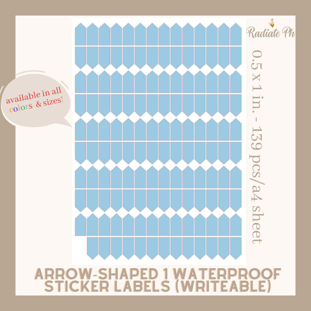 Arrow 1 Shapes Waterproof Sticker Labels for Price stickers Journaling ...