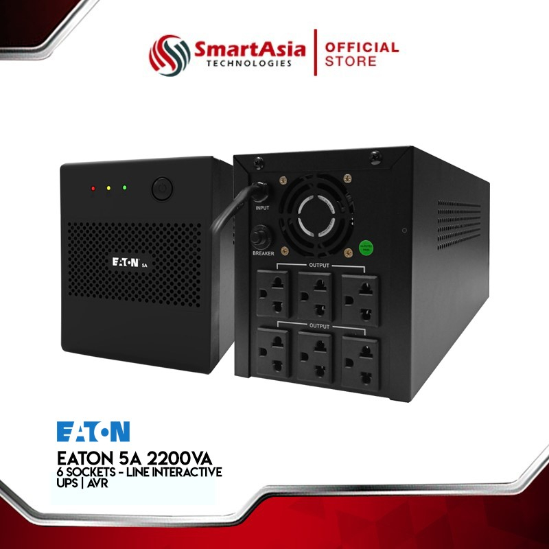Eaton 5A UPS/AVR 2200VA/1200W ( 6 Sockets - Line Interactive ) | Shopee ...