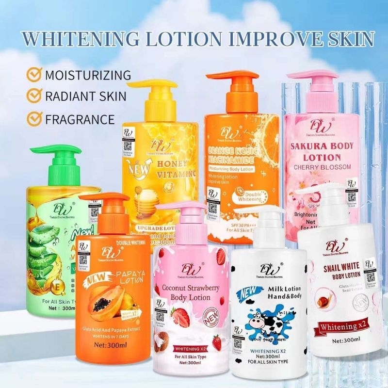 300ML DW Moisturizing Whitening Brighten Hand & Body Lotion | Shopee ...
