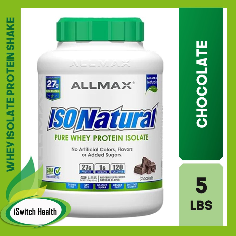 AllMax Nutrition ISO Natural Pure Whey Protein Isolate - 5lbs ...