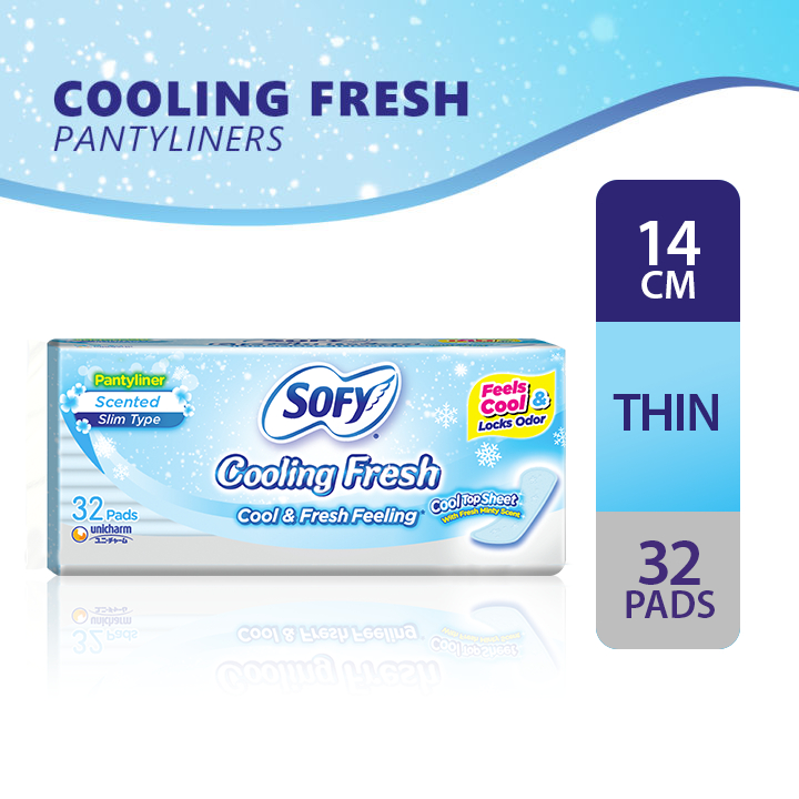 Sofy Cooling Fresh Pantyliner Thin 14 cm (32 pads) | Shopee Philippines
