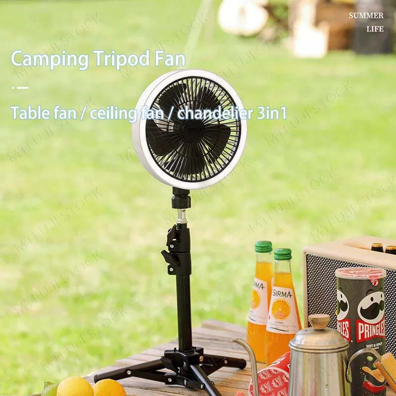 Mt.fuji Camping Fan Tripod Rotary Fan Desk Fan/Ceiling fan/Chandelier ...