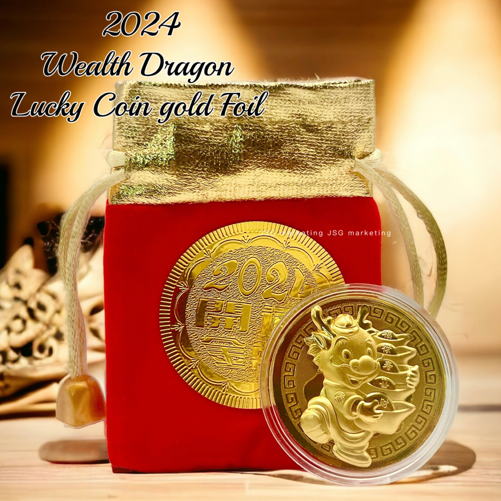 Vjnk.ph 2024 Wealth Metal Dragon Lucky Coin Gold Foil New Year Gift ...
