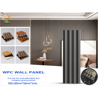 WPC Wood Wallpaper Sticker Waterproof Grille Design Ecological Board TV ...