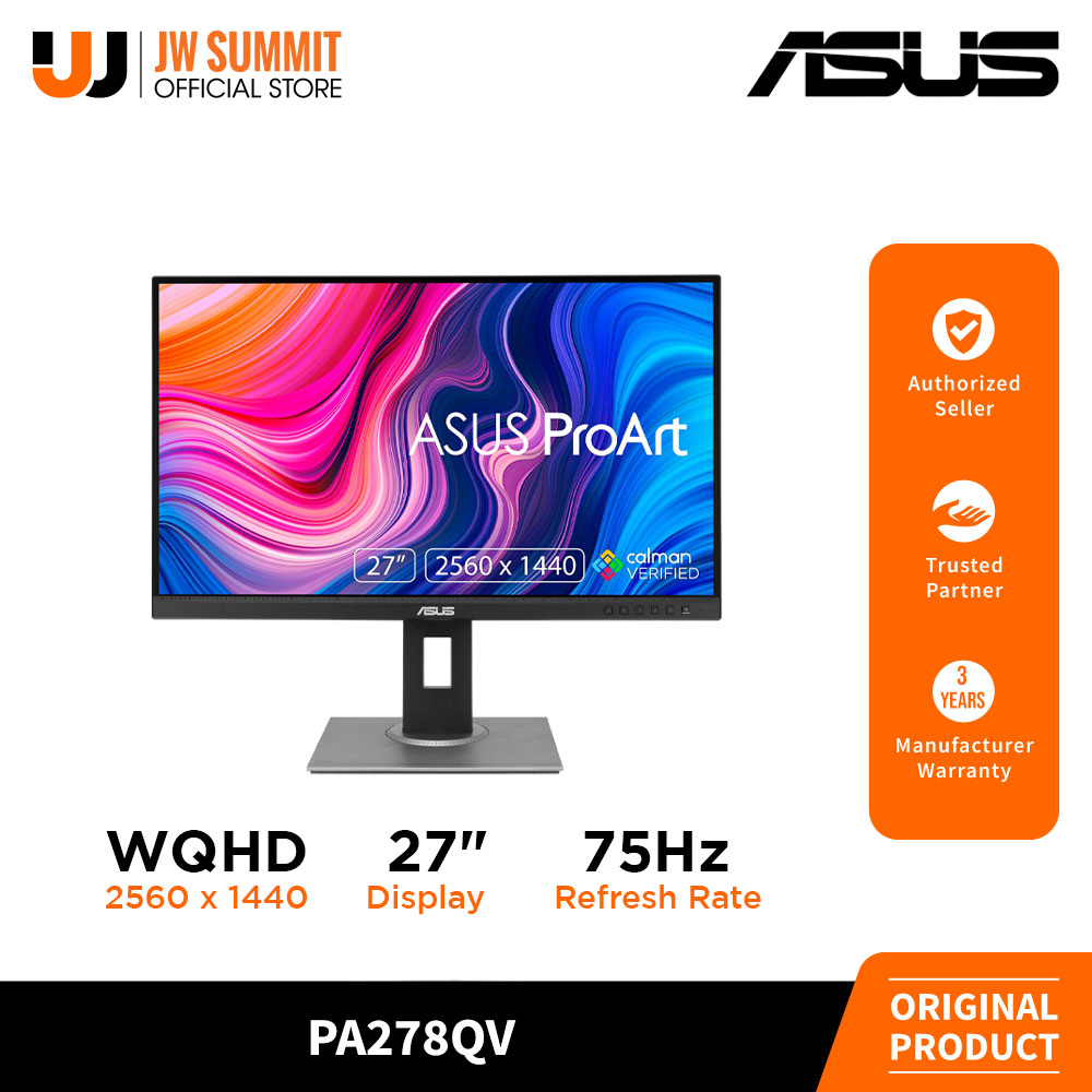 Asus ProArt PA278QV 27" WQHD 75Hz 5ms IPS Technology VESA Wall ...