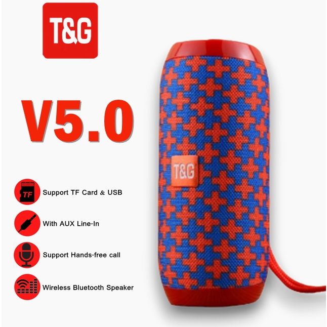 T&G TG-117 SplashProof Wireless Bluetooth Portable Stereo Speaker with ...