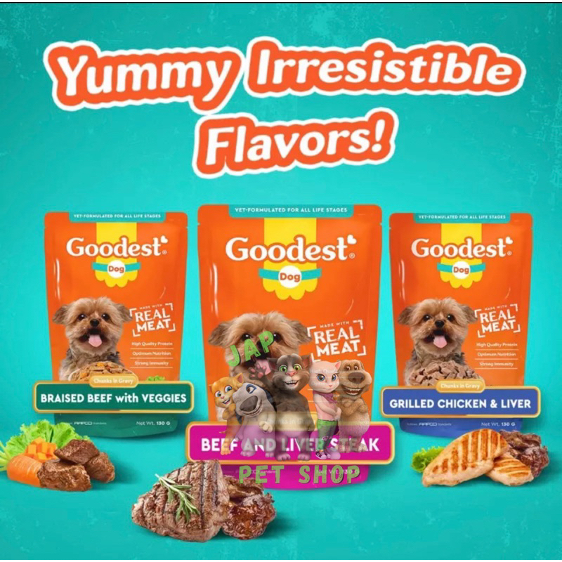 Goodest Dog Wet Food Pouch for Adult 130grams | Shopee Philippines