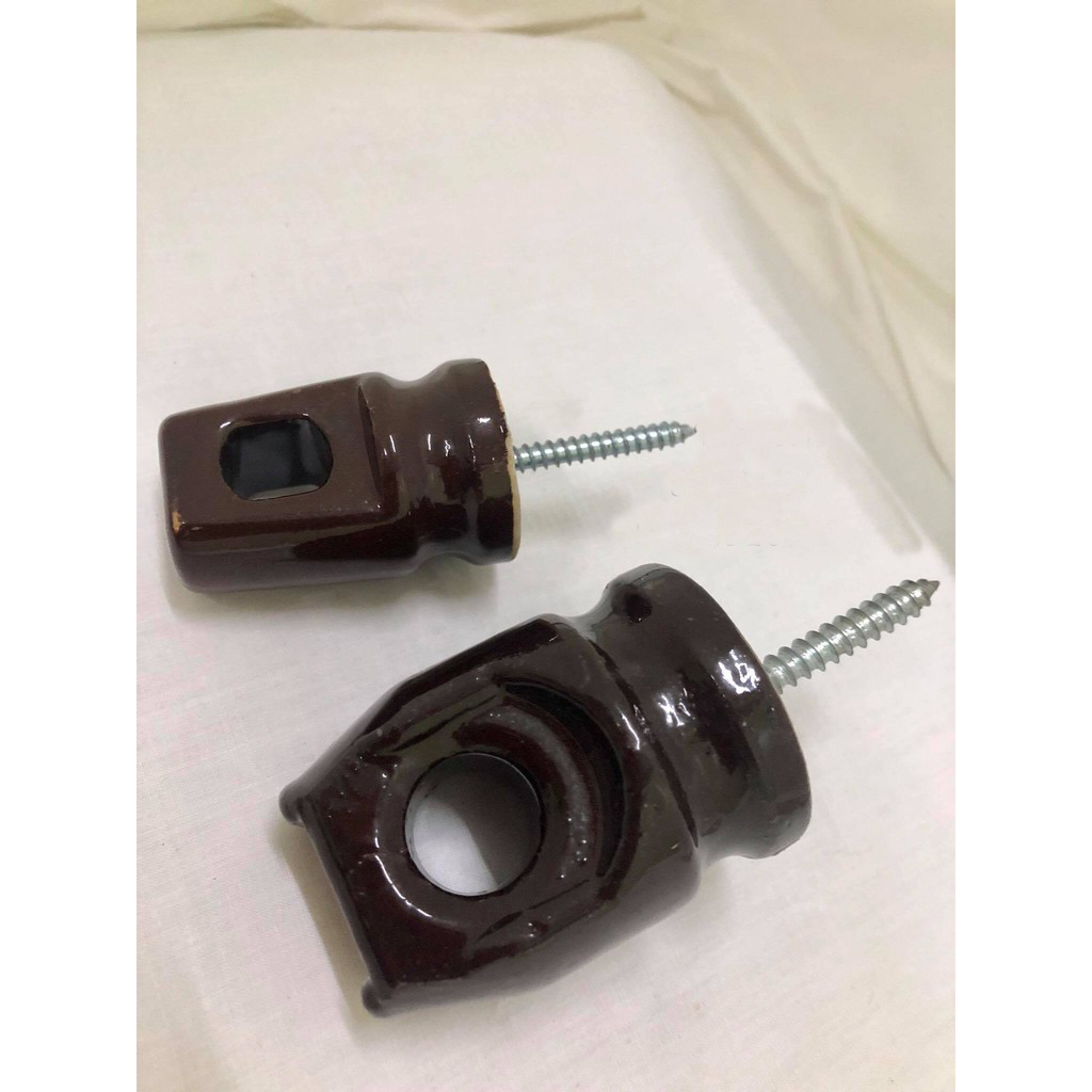 insulator spool screw ball big small porcelain ground duplex service ...