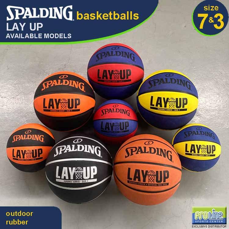 SPALDING Lay Up Original Outdoor Basketball Size 7, Size 5 & Size 3 ...