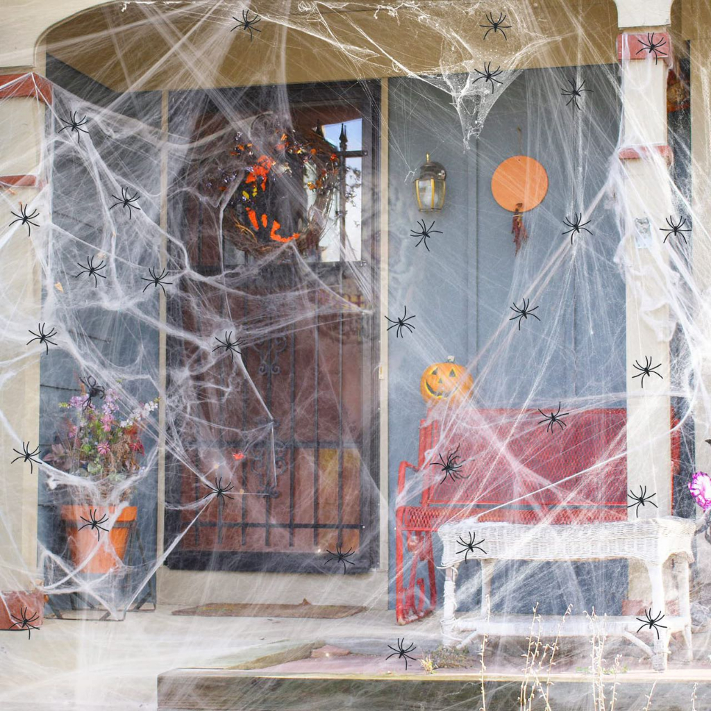 Spider Web Stretchy Artificial Cobweb Halloween Decoration For Party ...