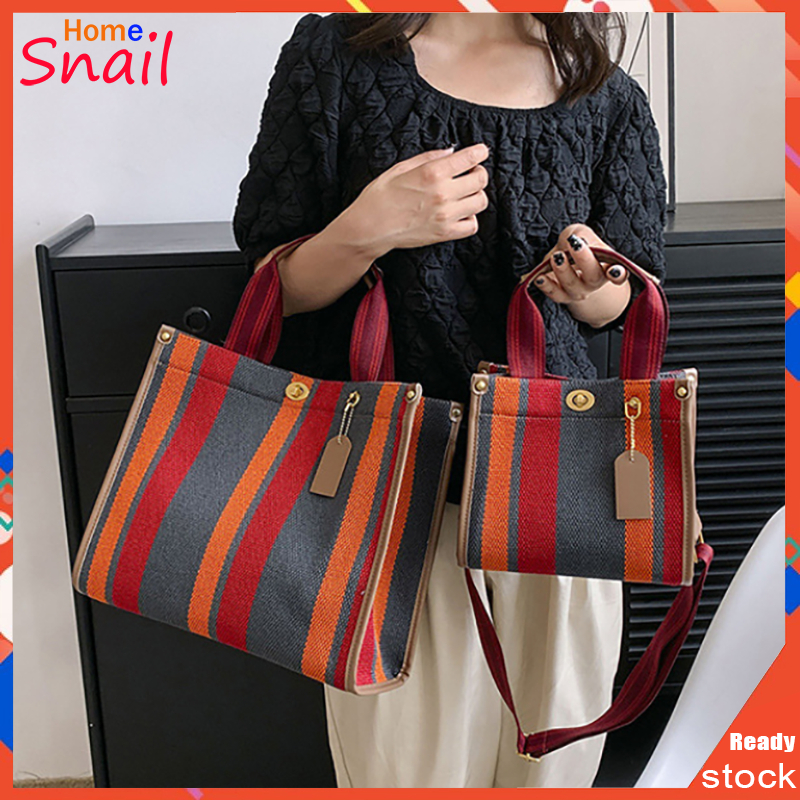 Fashion Colored Canvas Bag Tote Bag Women's One Shoulder Large Bag ...