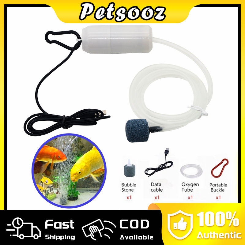 USB Silent Aquarium Oxygen Air Pump Mini Oxygenator Air Bubbler for ...