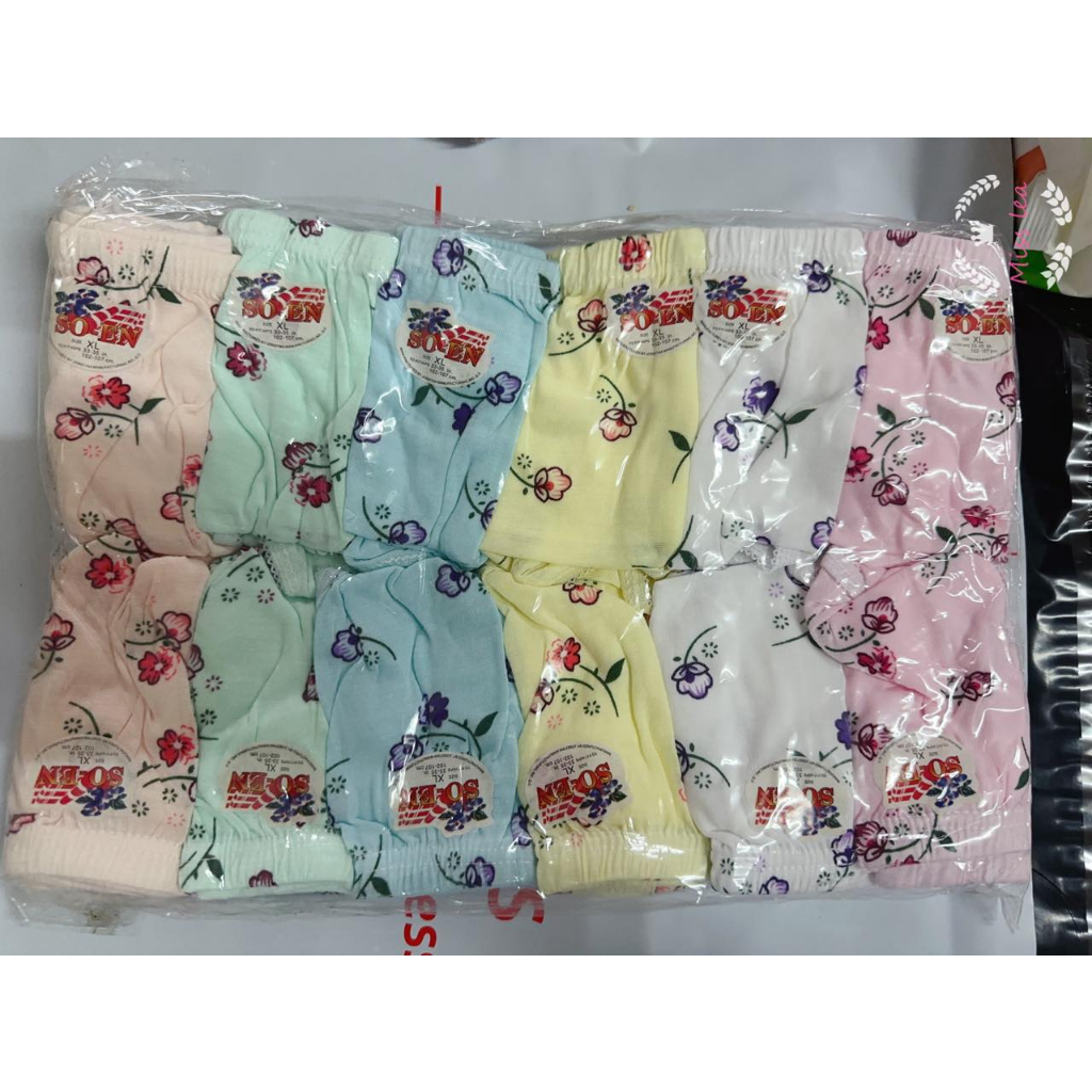 12PC woman panty innerware soene assorted color panties | Shopee ...