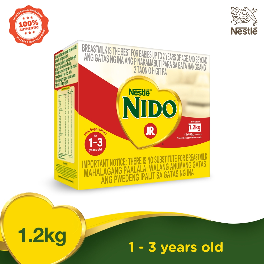 NIDO® JR. Milk Supplement For Children 1-3 Years Old 1.2kg | Shopee ...