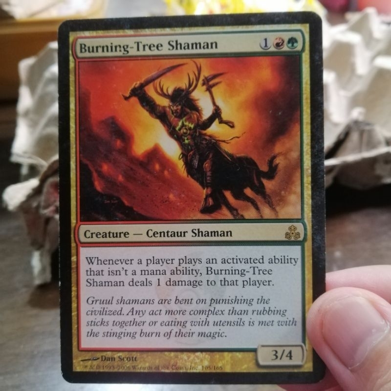 1 PLAYED Burning-tree Shaman MTG card magic the gathering CCG | Shopee ...